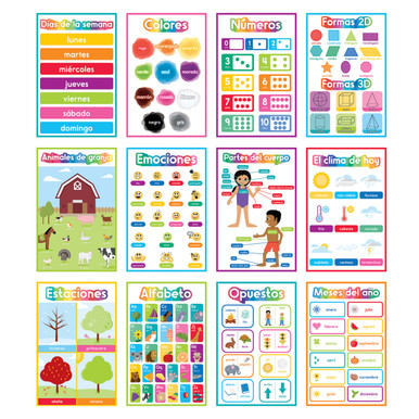 SPANISH EARLY LEARNING POSTER SET – Book Master